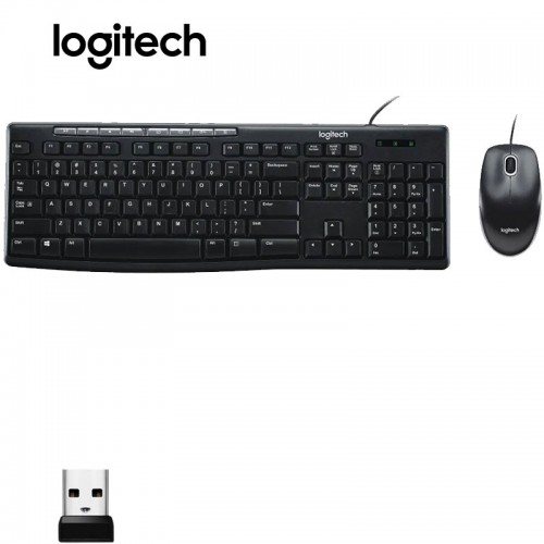 Logitech K200 Media Corded Keyboard and Mouse Combo - Gold One Computer